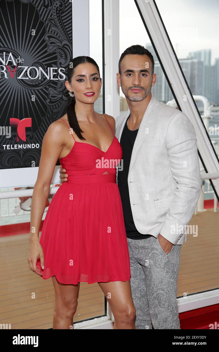 Paola Nunez And Rodolfo Valdez Attend The Red Carpet On Board The