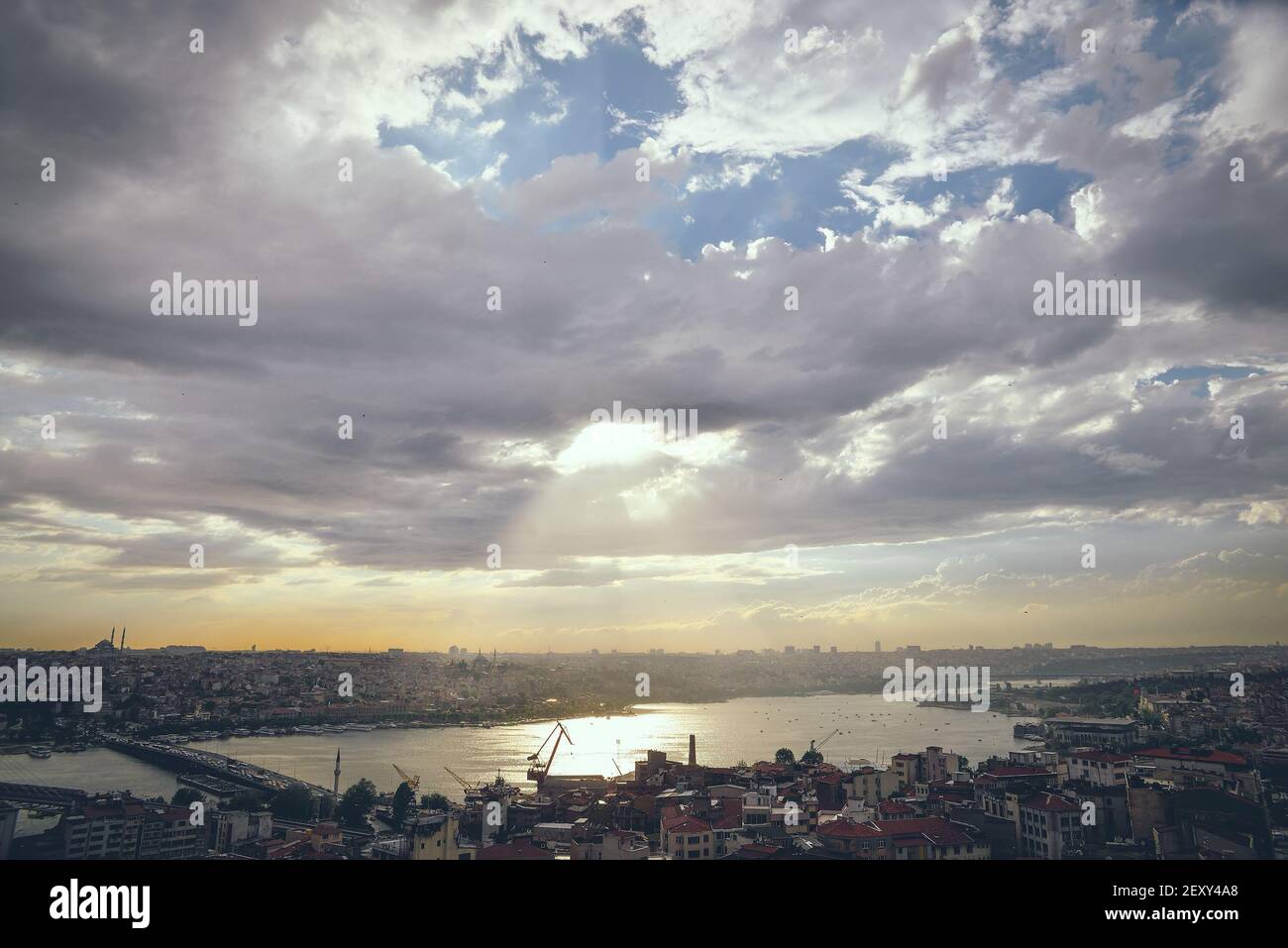 Top view from Galata Tower in Istanbul, Turkey Stock Photo - Alamy