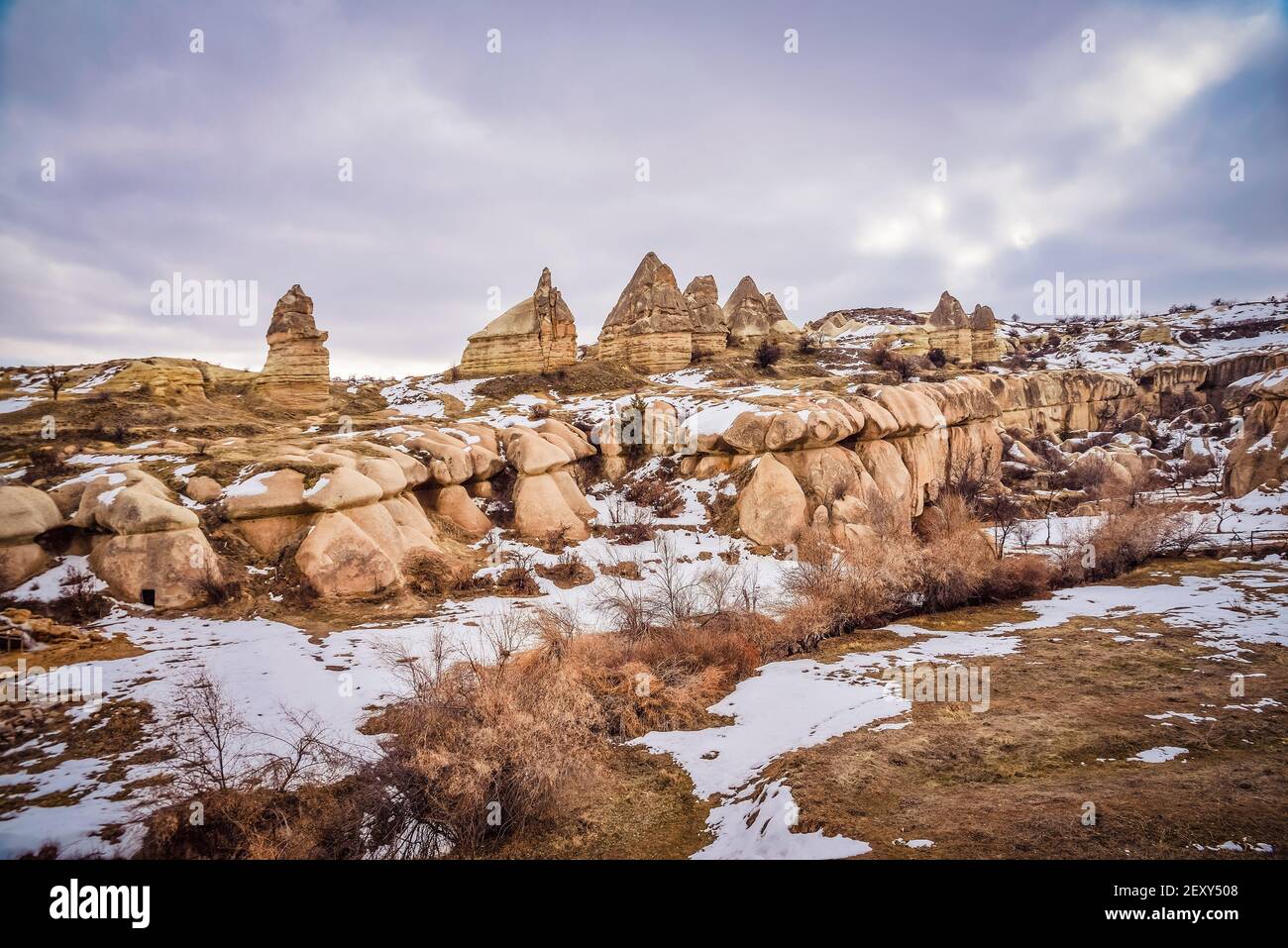 Beautiful landscape in the Cappadocia Turkey Stock Photo - Alamy