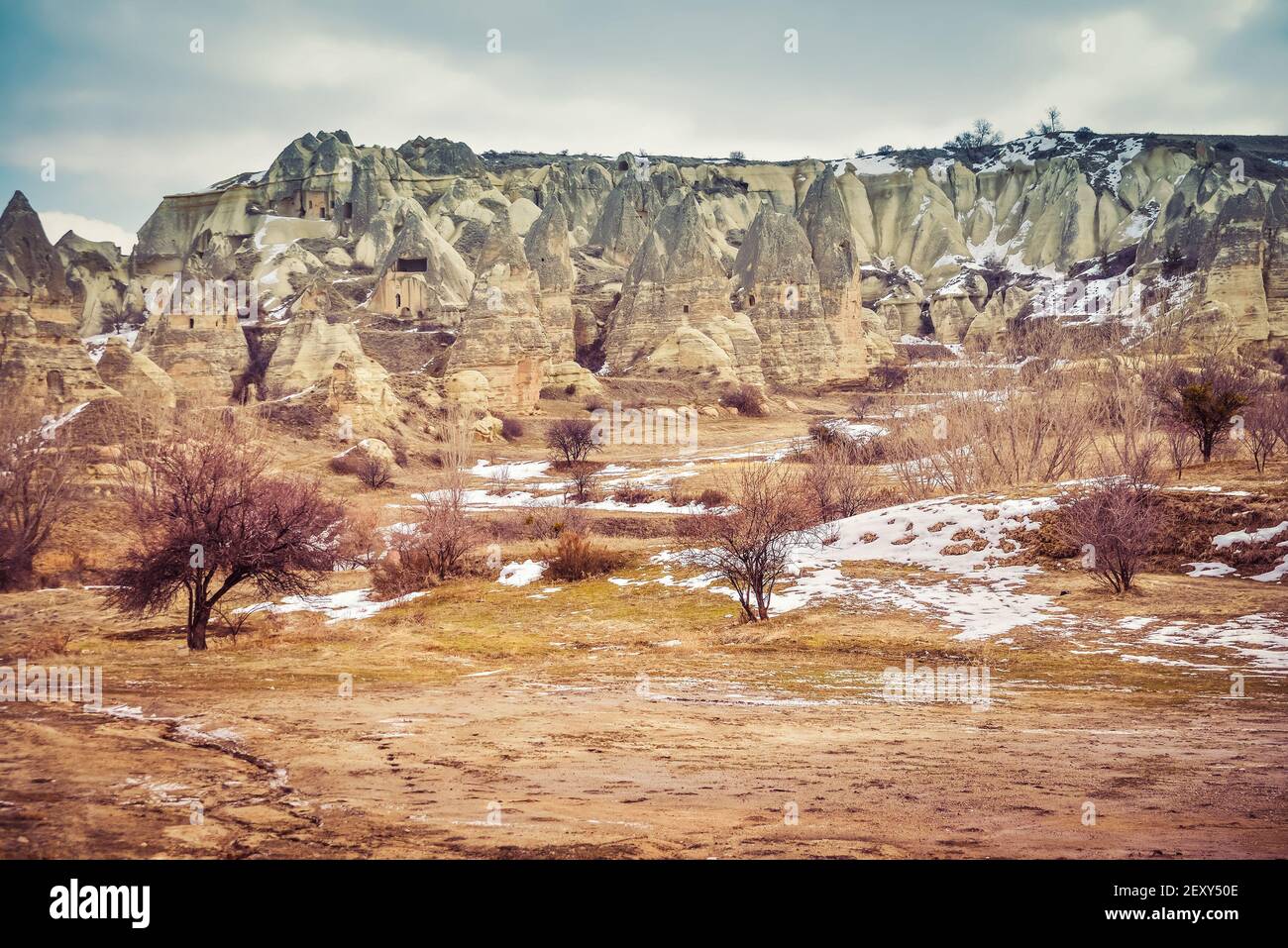 Beautiful landscape in the Cappadocia Turkey Stock Photo - Alamy