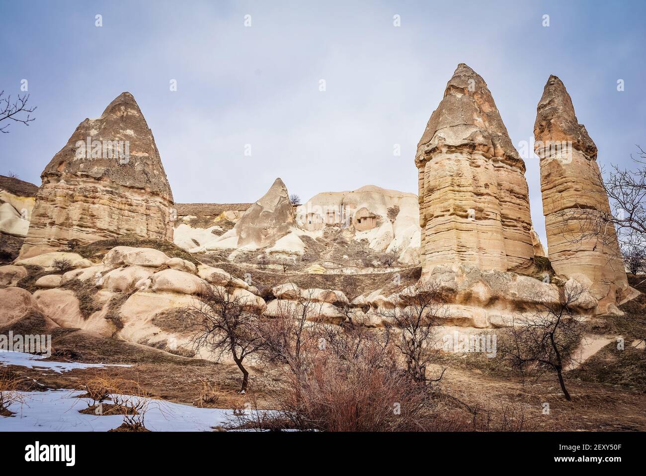 Strange rocks in Turkey, Cappadocia Stock Photo - Alamy