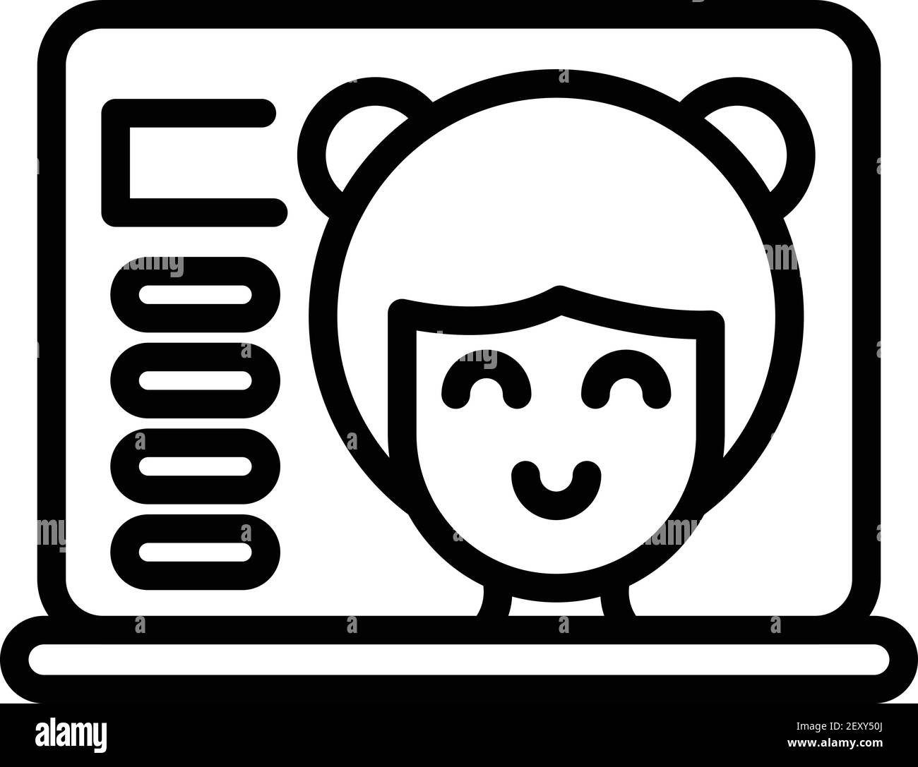 Kid assistance icon. Outline kid assistance vector icon for web design ...