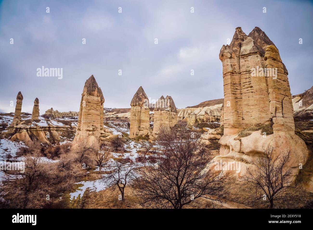 Strange rocks in Turkey, Cappadocia Stock Photo - Alamy