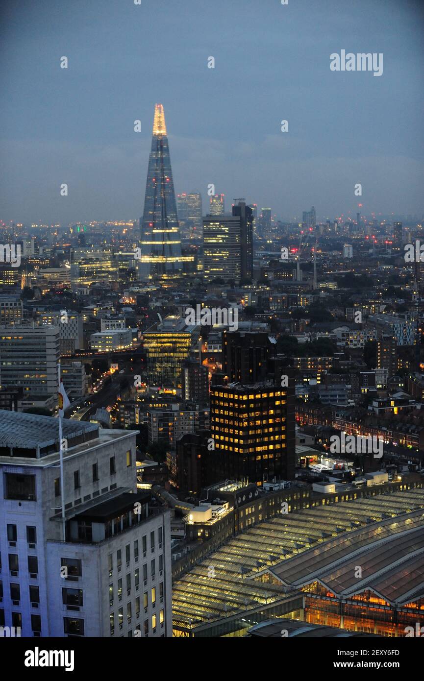 A view looking east, with The Shard from the EDF Energy London Eye on ...