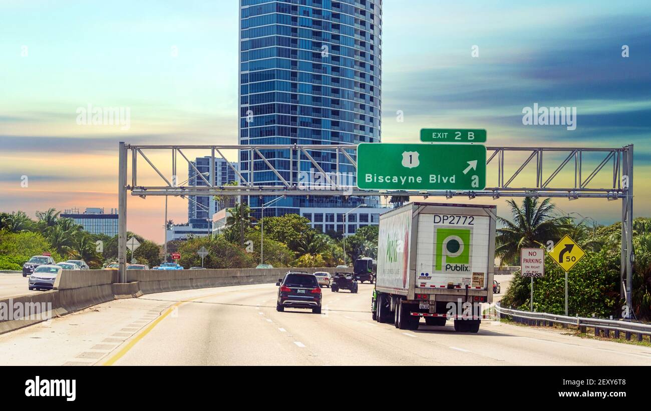 Miami freeway hi-res stock photography and images - Alamy