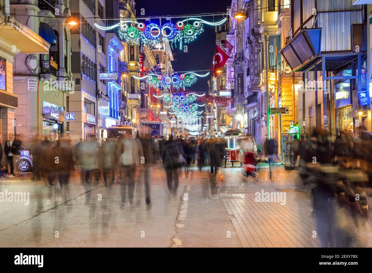 ISTANBUL, TURKEY - MAY 2, 2017: Istiklal Street is one of the most ...