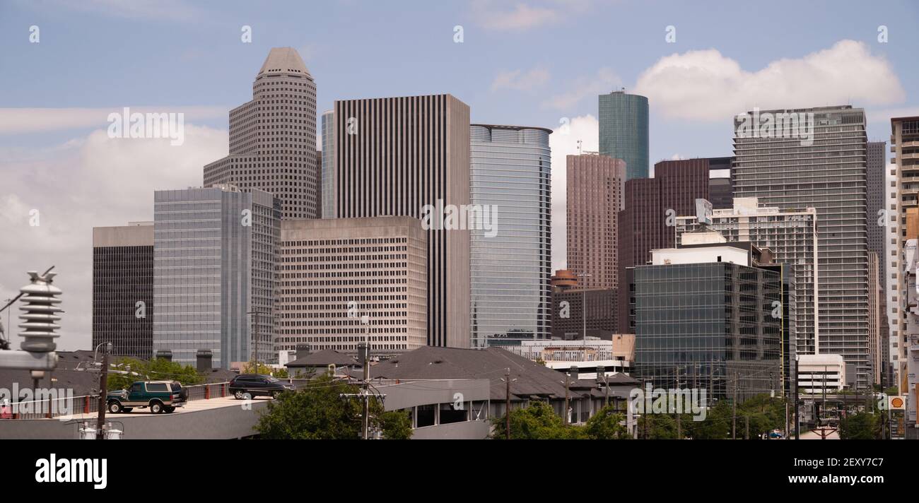 Houston Texas City Skyline South Side Downtown Stock Photo - Alamy