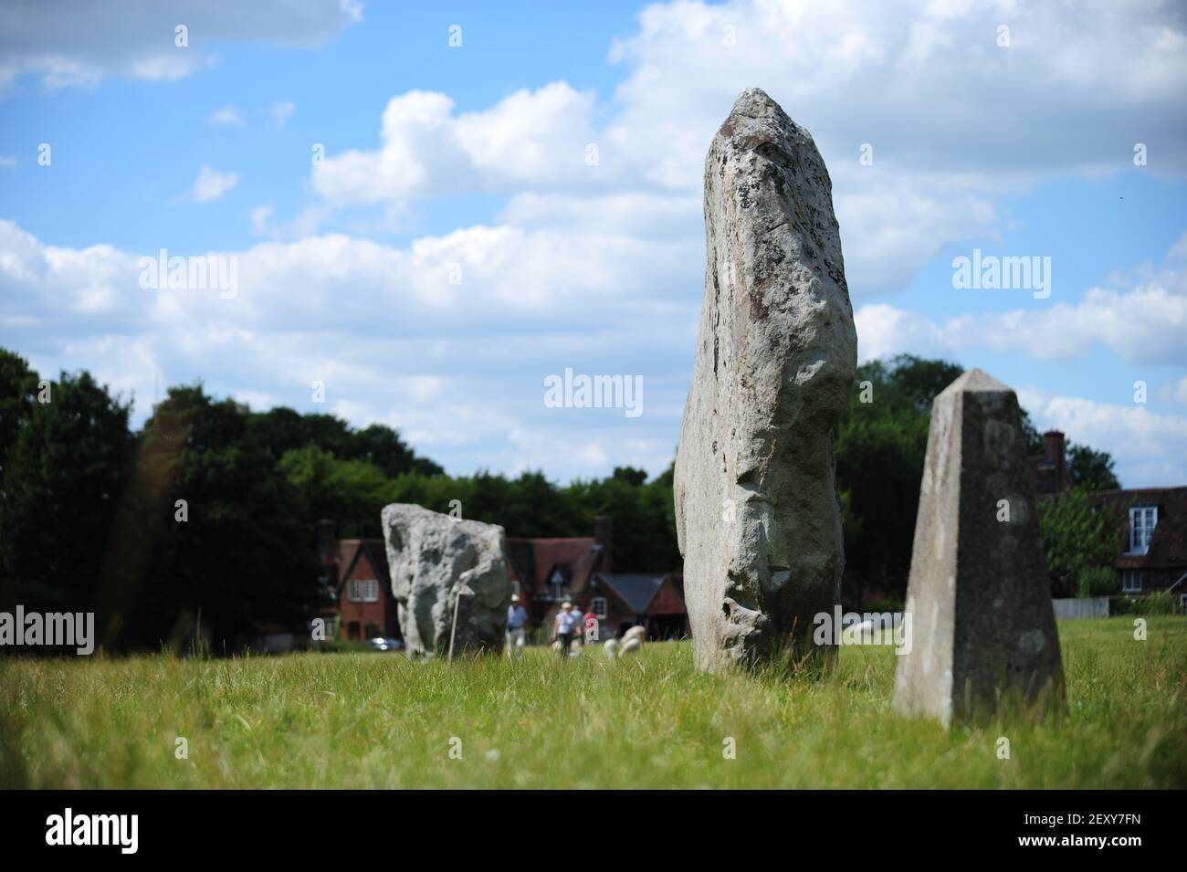 Megaliths pictured at Avebury's outer circle on July 10, 2014 in ...