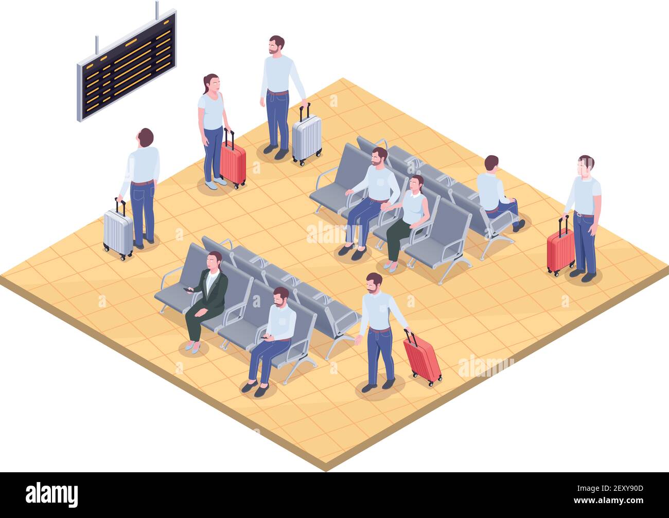 Departure hall security Cut Out Stock Images & Pictures - Alamy