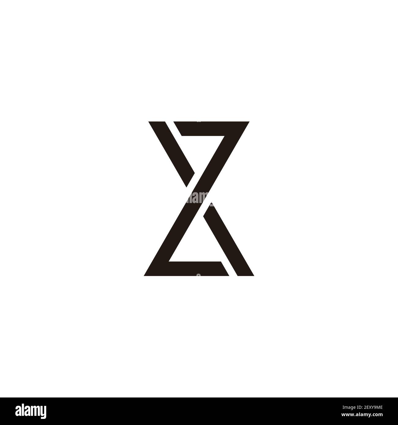 letter xz simple link line geometric logo vector Stock Vector Image ...