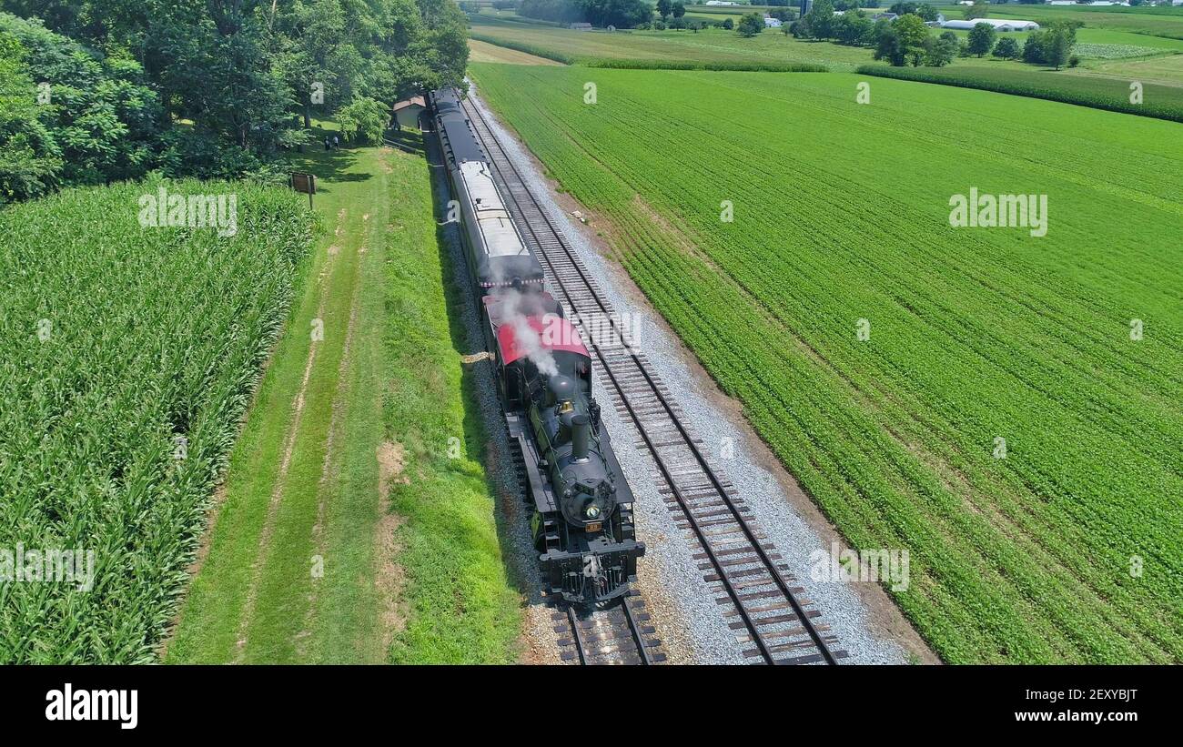 Aerial restored steam locomotive passenger hi-res stock photography and ...