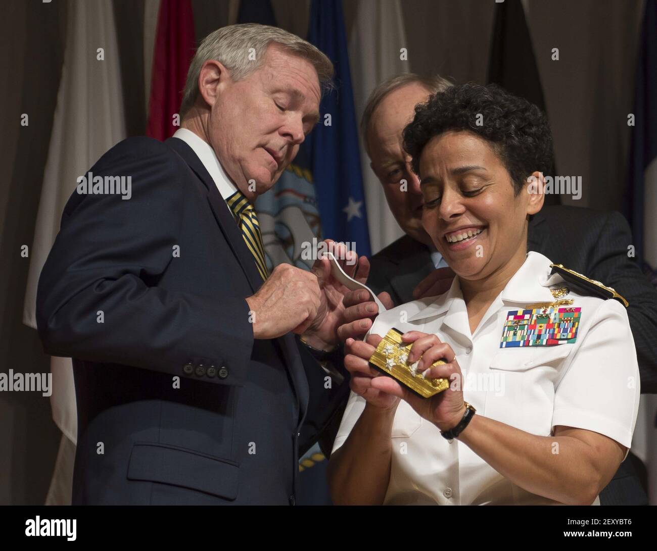 WASHINGTON (July 1, 2014) Adm. Michelle Howard lends a hand to ...