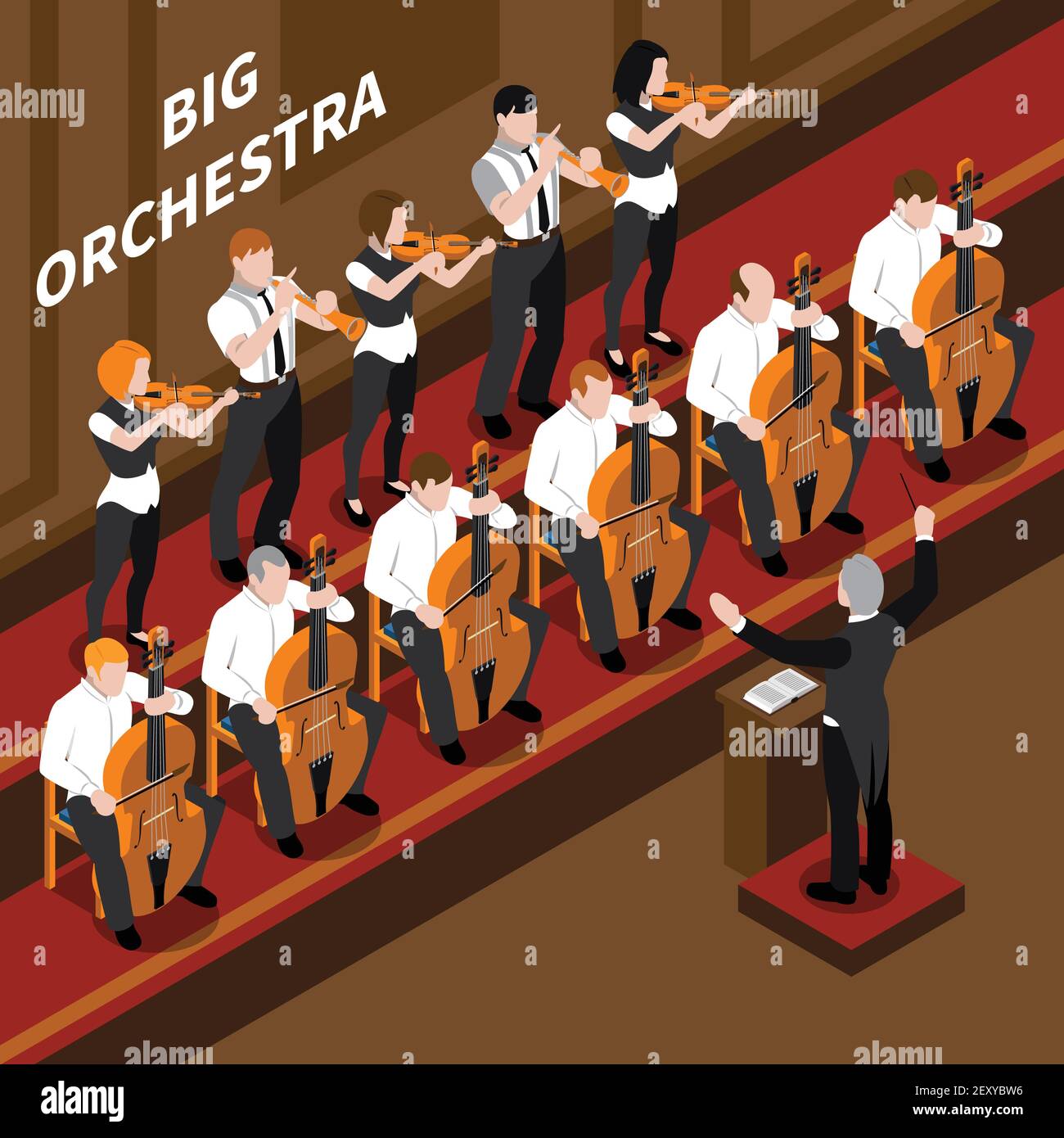 Orchestra musicians Stock Vector Images - Alamy
