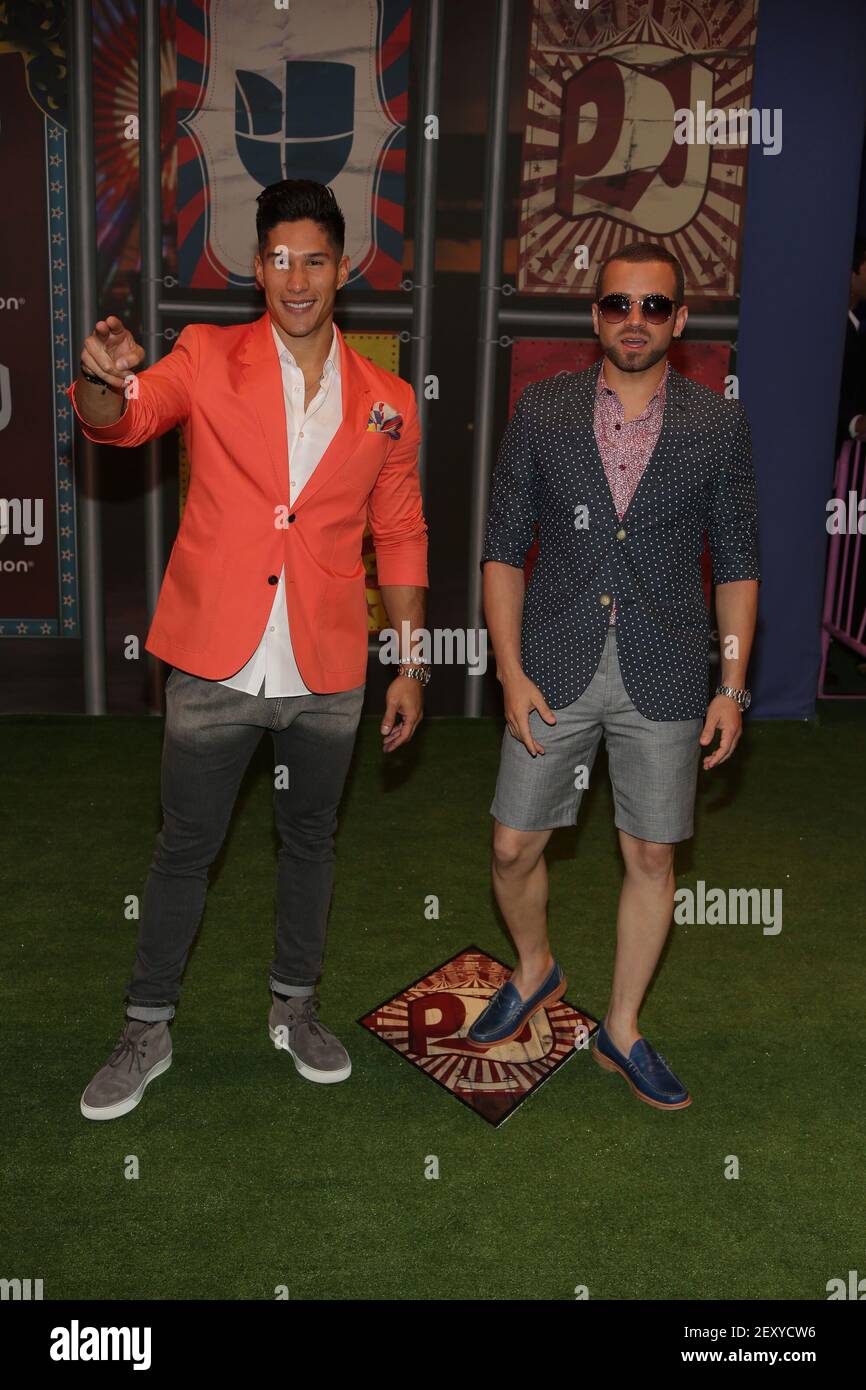 Chino and Nacho attends the Premios Juventud 2014 at The BankUnited ...