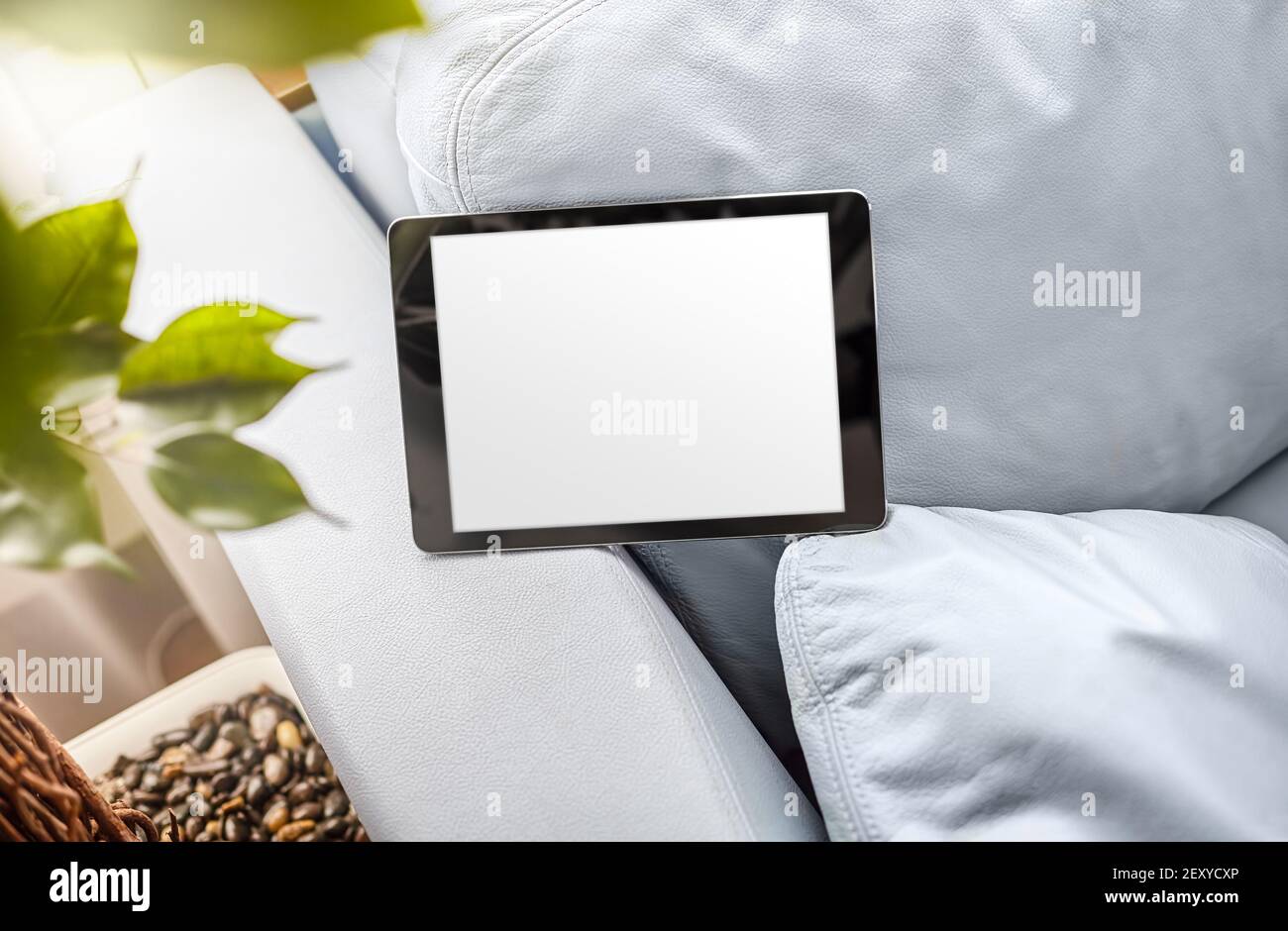 Black ipad in landscape position Stock Photo - Alamy