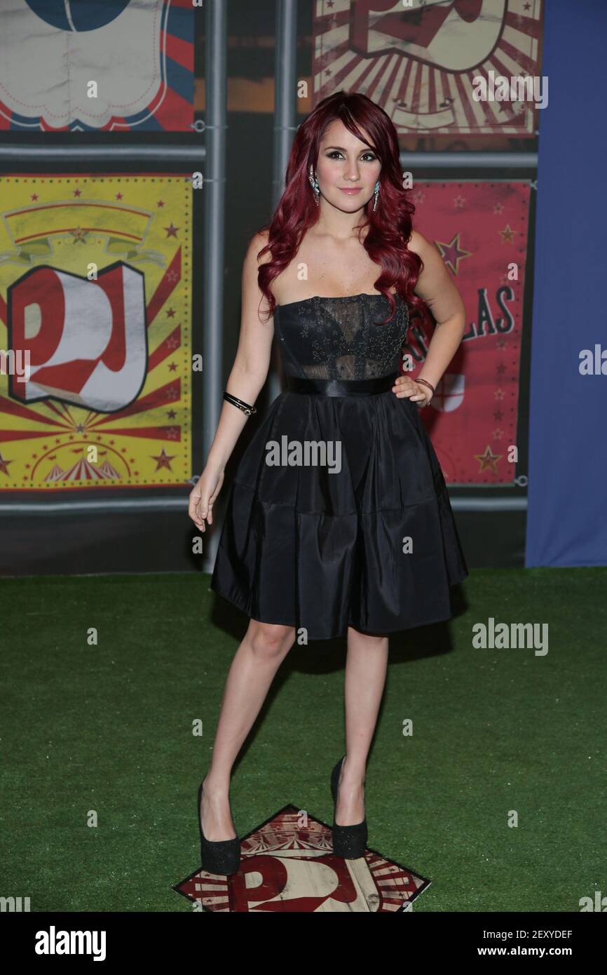 Duce Maria attends the Premios Juventud 2014 at The BankUnited Center ...