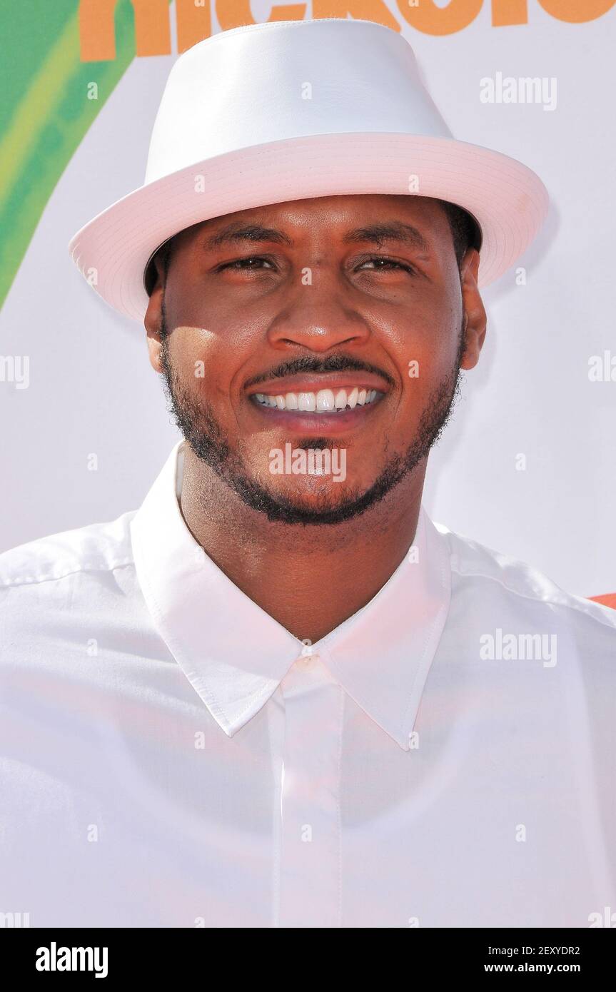 Carmello Anthony at the Nickelodeon's Kids Choice Sports 2014 held at ...