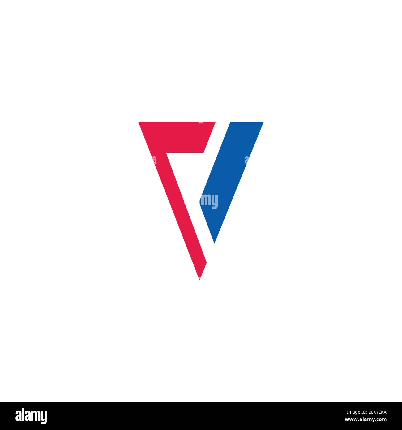 letter v arrows geometric simple flat logo vector Stock Vector Image ...