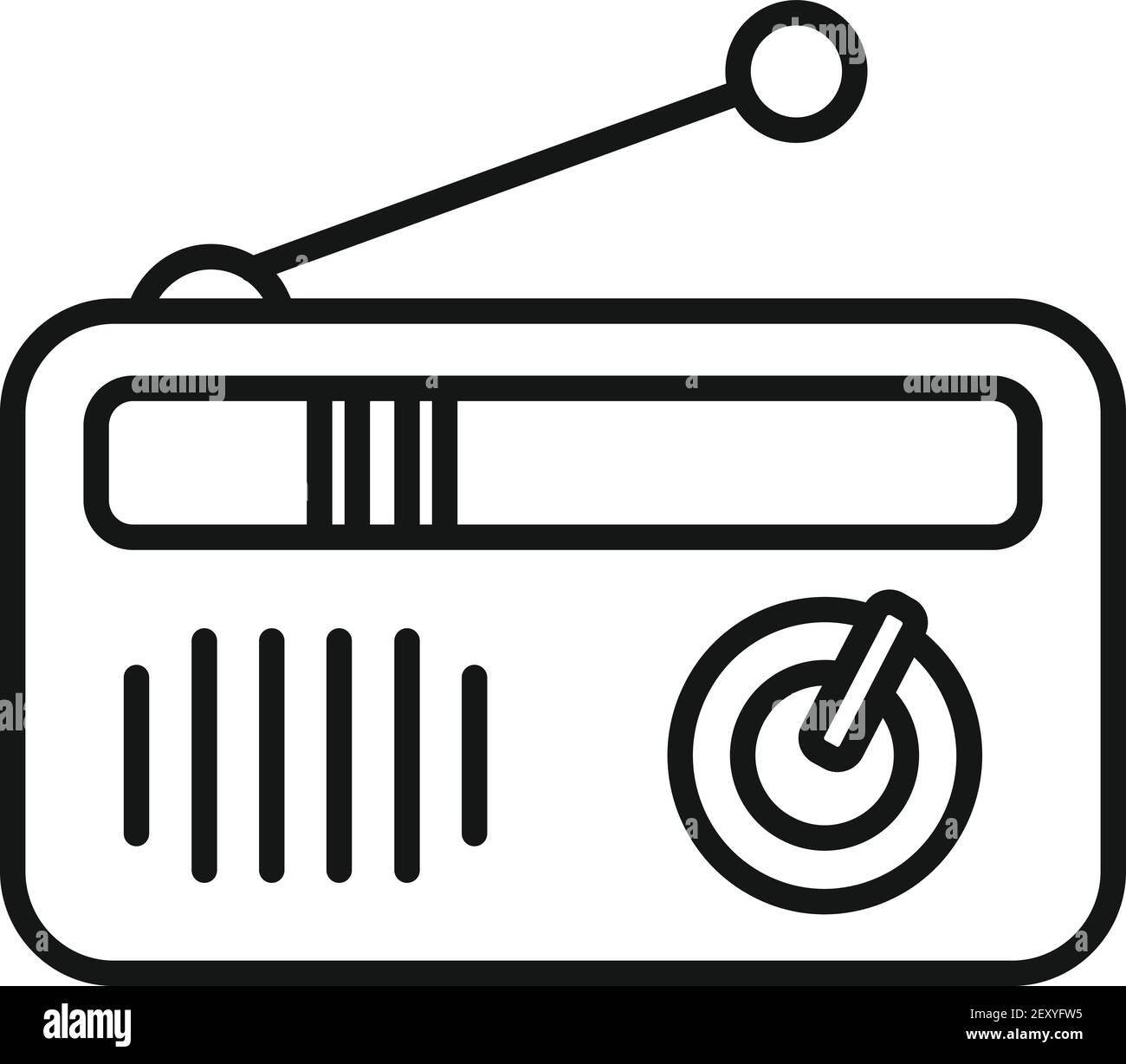 Portable radio icon, outline style Stock Vector Image & Art - Alamy