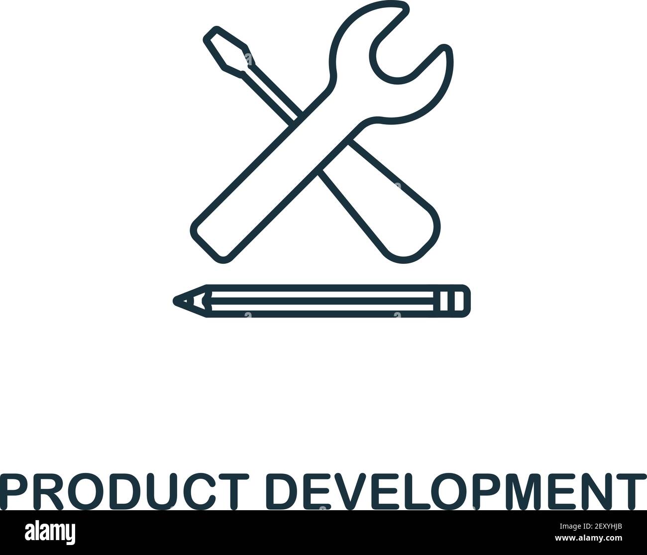 Product Development vector icon symbol. Creative sign from seo and ...