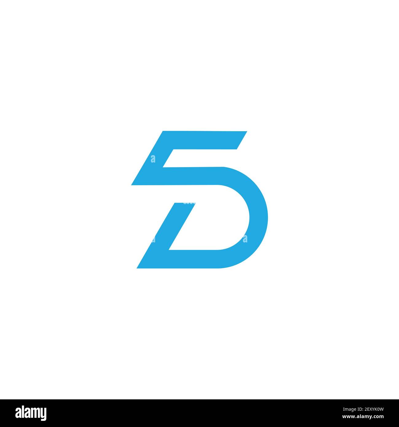 abstract letter sd simple geometric line flat logo vector Stock Vector ...