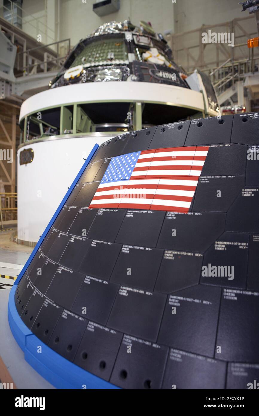 NASA's Orion spacecraft crew module has been stacked on the service ...
