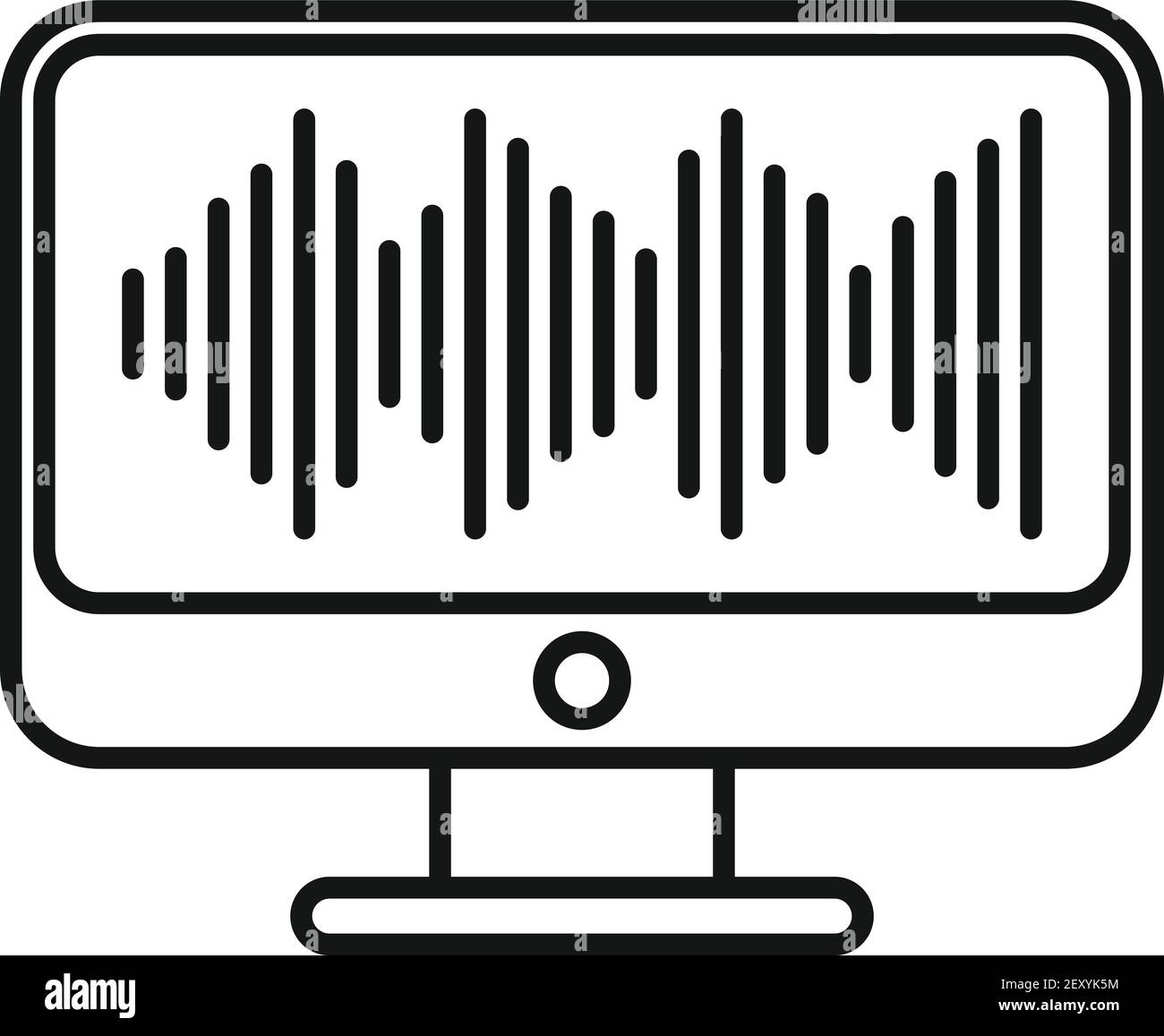 Computer radio online icon, outline style Stock Vector Image & Art - Alamy
