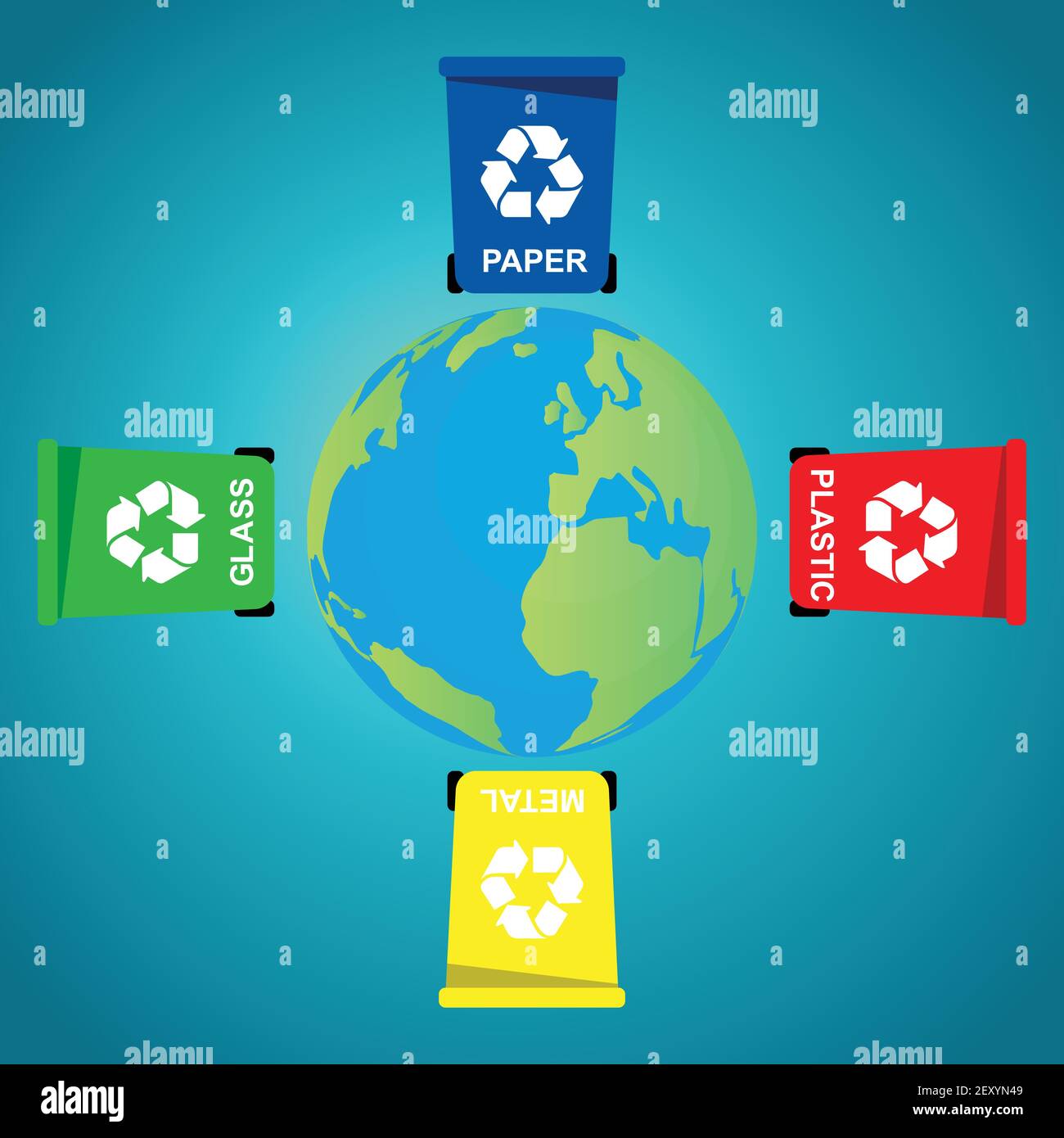 Selective waste collection Stock Vector Images - Alamy