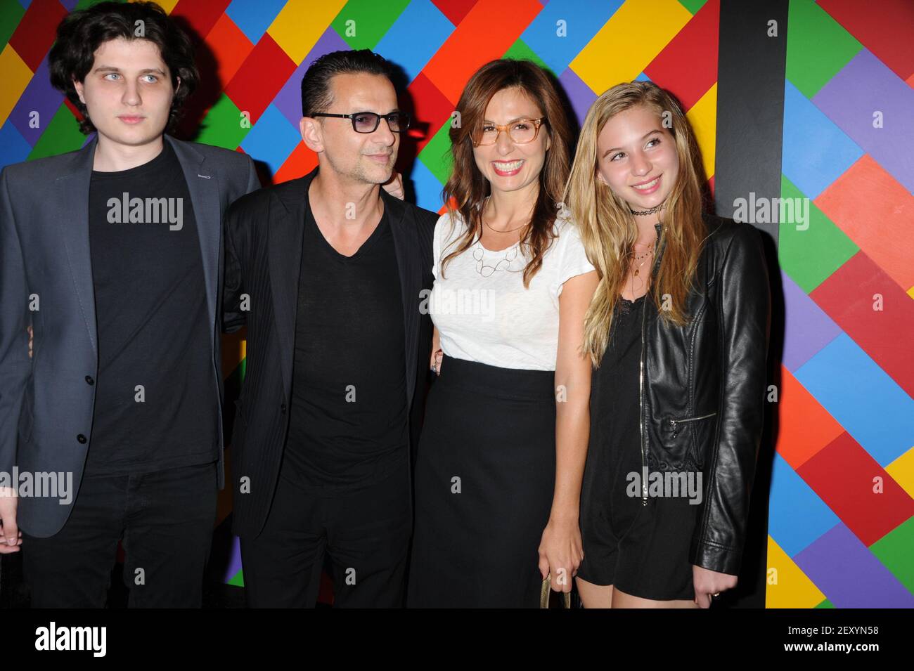 L-R: Jimmy Gahan, Dave Gahan, Jennifer Sklias, Stella Rose Gahan ...