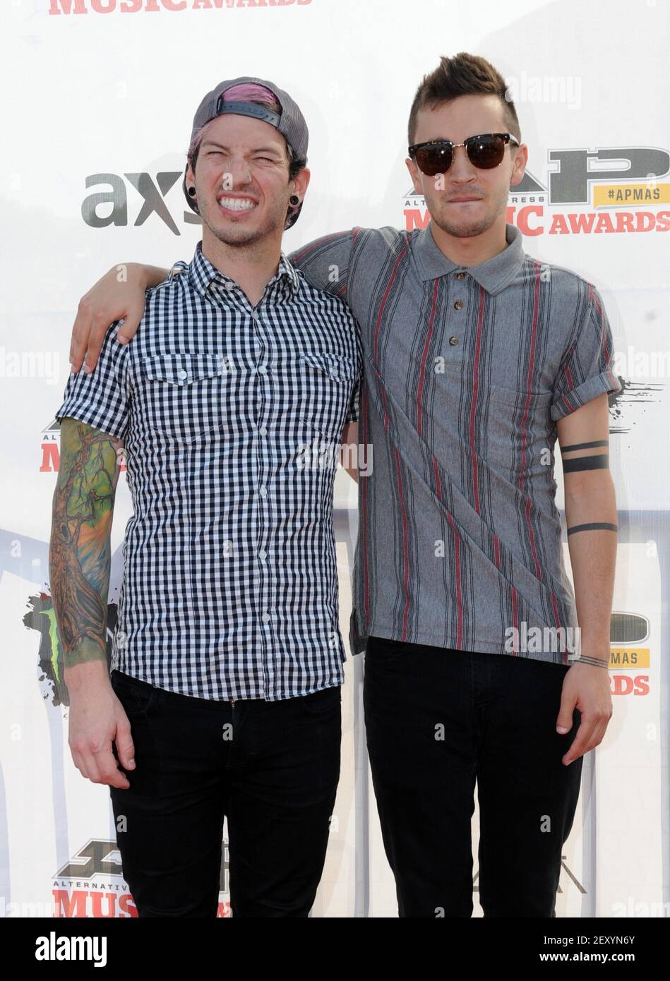 21 July 2014 - Cleveland, OH - Music artists JOSH DUN and TYLER JOSEPH ...