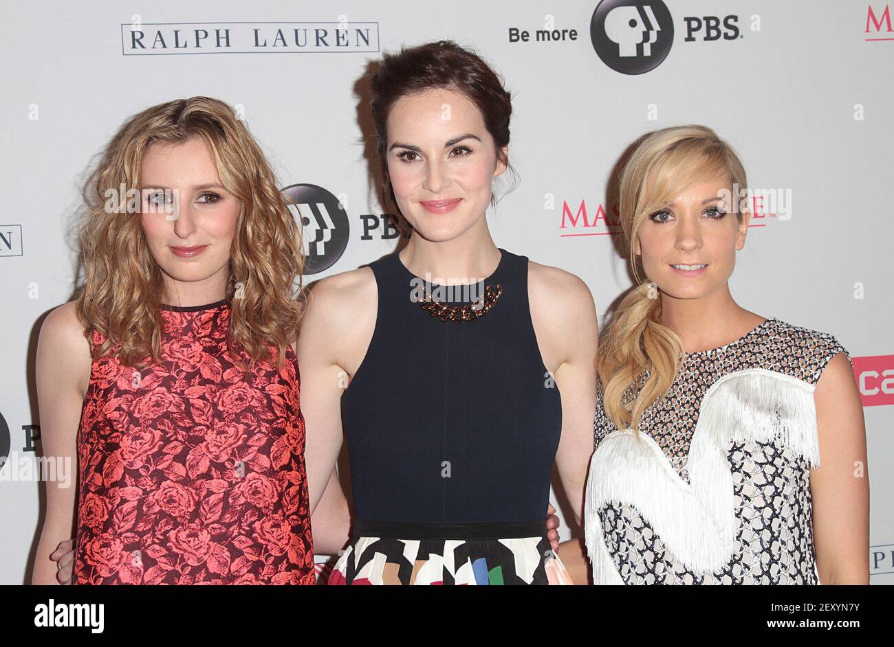 Laura Carmichael, Michelle Dockery and Joanne Froggatt attends the ...