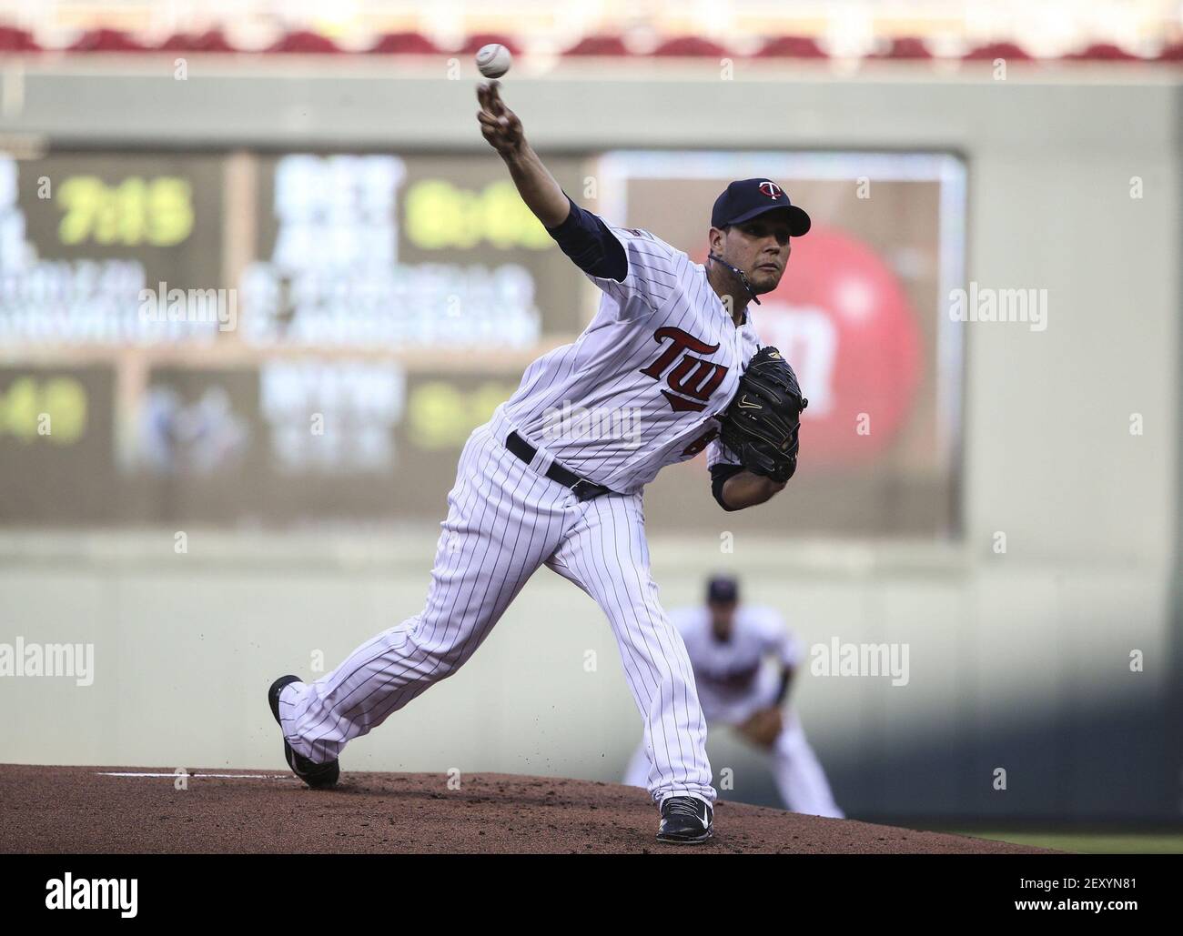 Twins pitcher Yohan Pino pitched in the first inning of the Minnesota ...