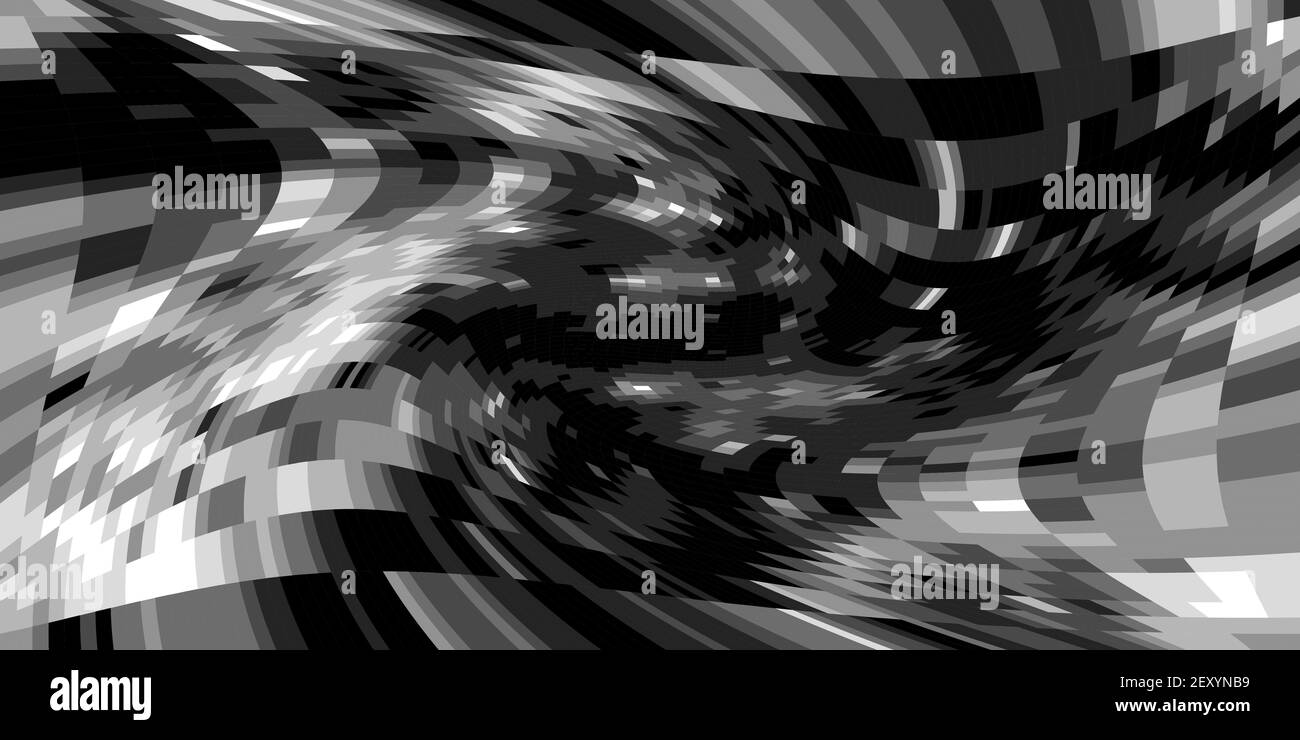 Abstract composition with black and white squares. Psychedelia ...