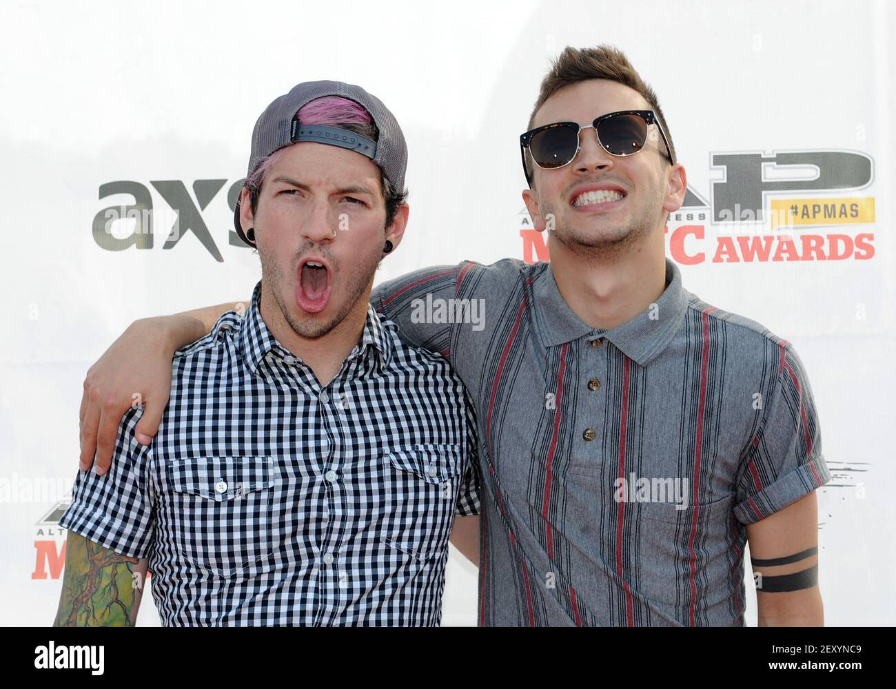 21 July 2014 - Cleveland, OH - Music artists JOSH DUN and TYLER JOSEPH ...