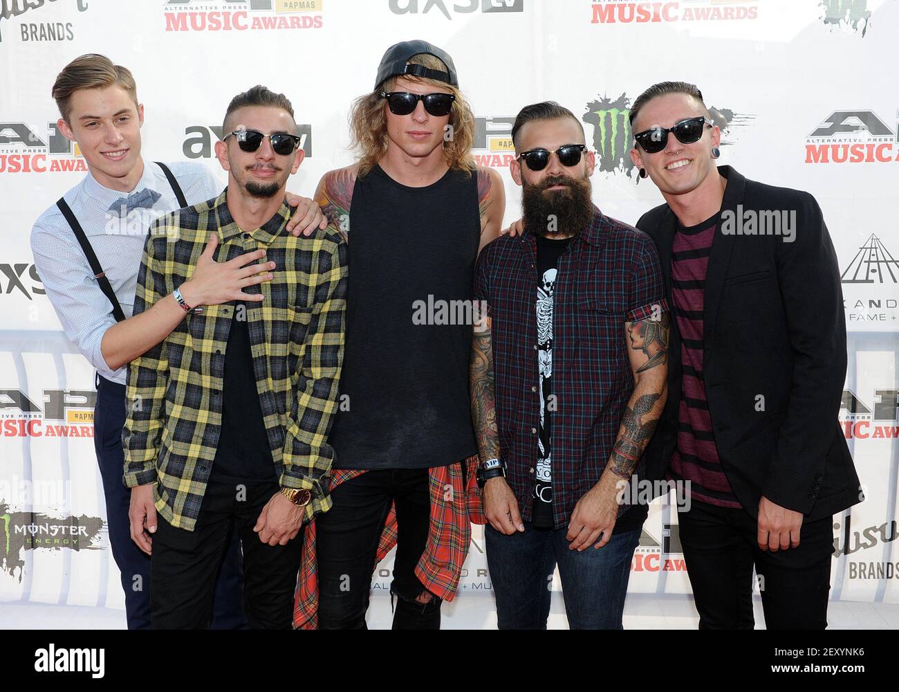 21 July 2014 - Cleveland, OH - Members of the band THE WORD ALIVE ...