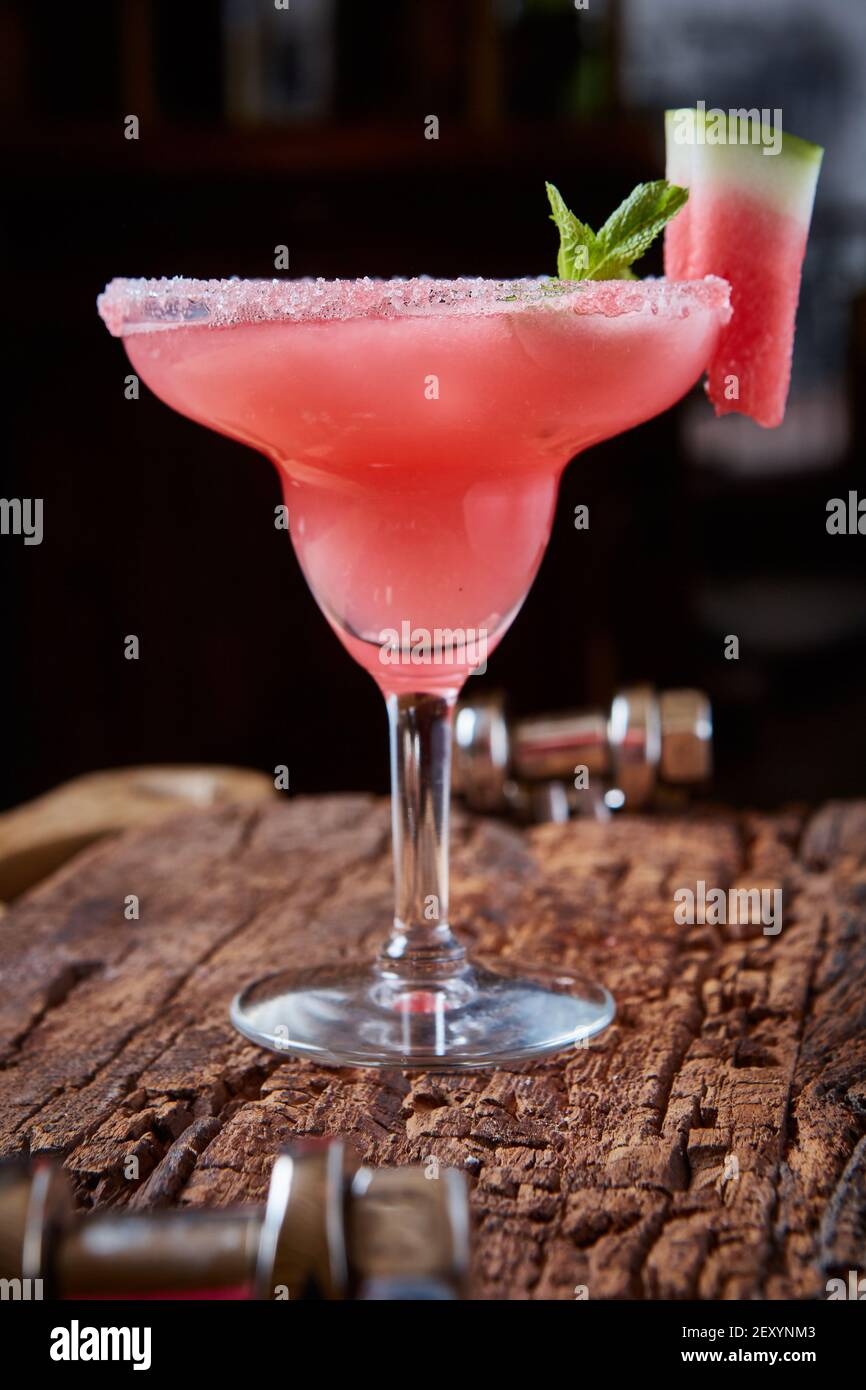 Watermelon frozen cocktail Stock Photo - Alamy