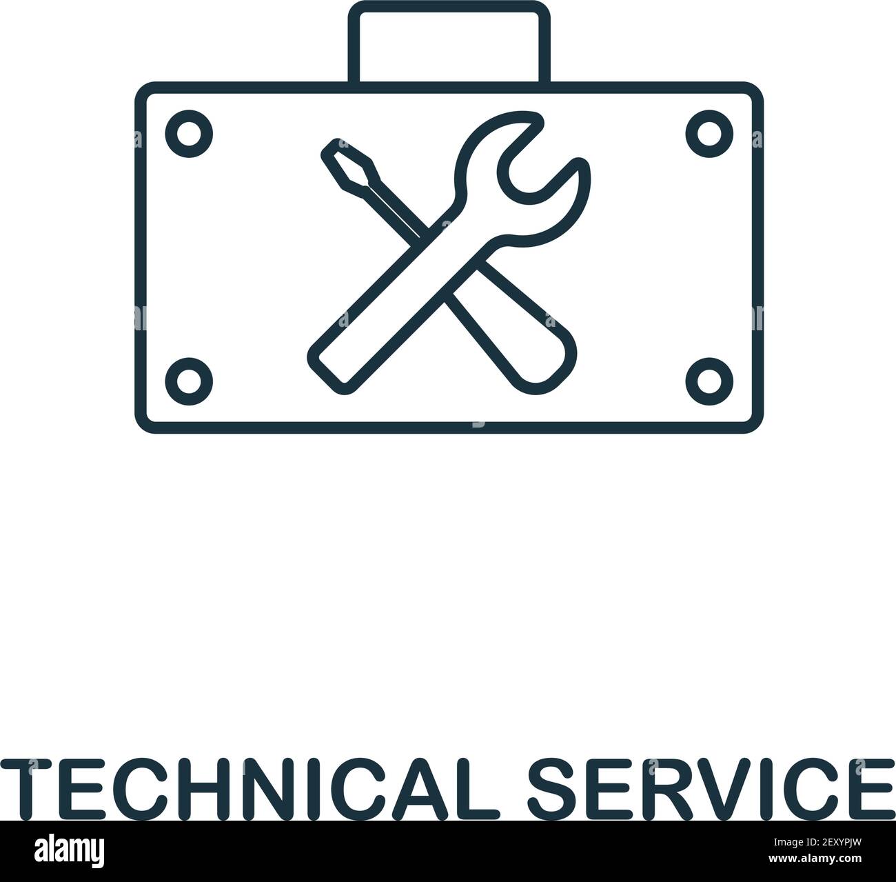 Technical Service vector icon symbol. Creative sign from seo and ...