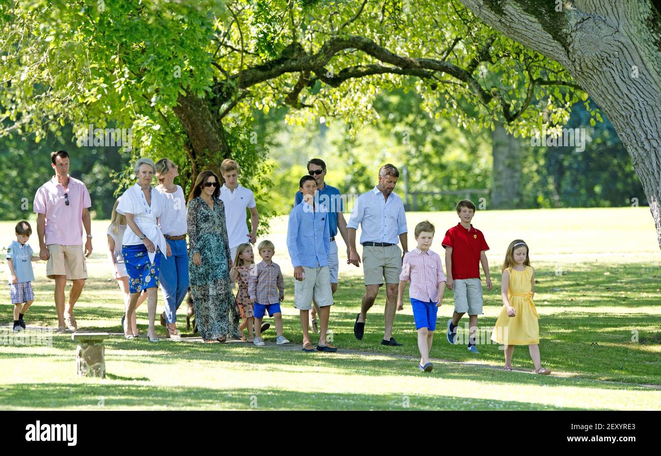 July 24, 2014 Grasten, Denmark - Queen Margrethe, Prince Henrik, Crownprince Frederik ...