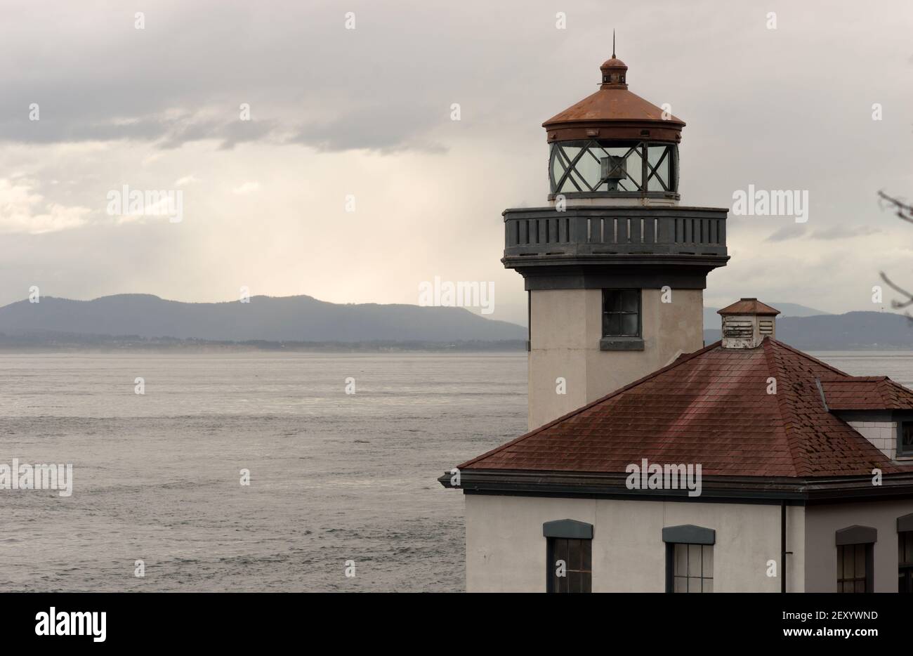 Lime Kiln Lighthouse Haro Strait Maritime Nautical Beacon Stock Photo ...