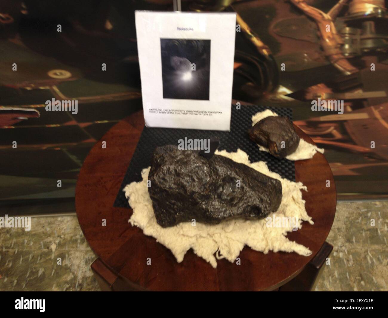 A meteorite discovered in 1576 in Argentina is on display at the Space ...