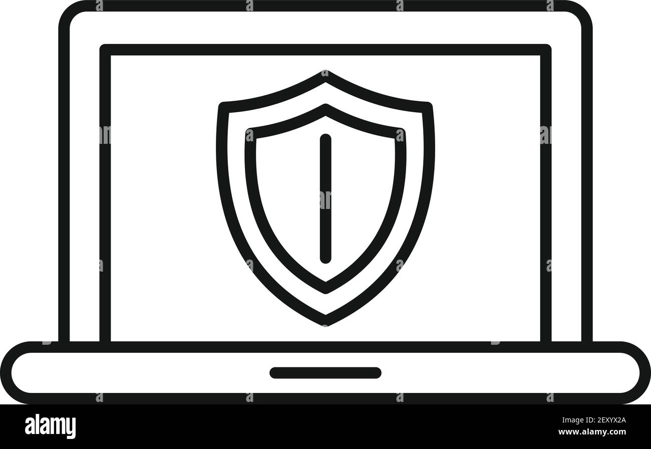 Online sales protection icon, outline style Stock Vector Image & Art ...