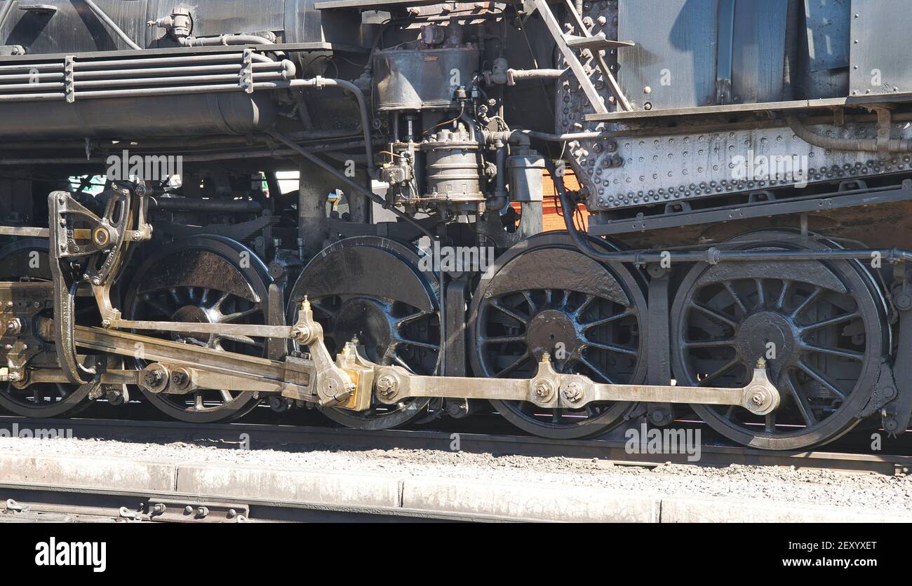 View of Antique Restored Steam Locomotive Drive Gear Stock Photo - Alamy