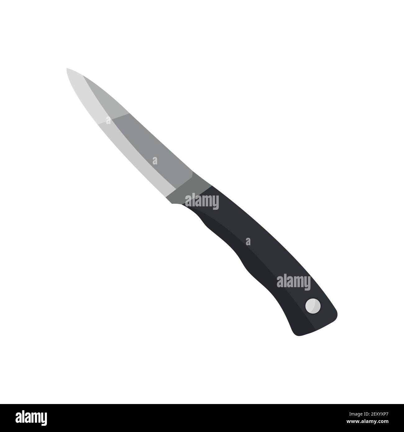 Kitchen knife icon Isolated on white background. Vector illustration in ...