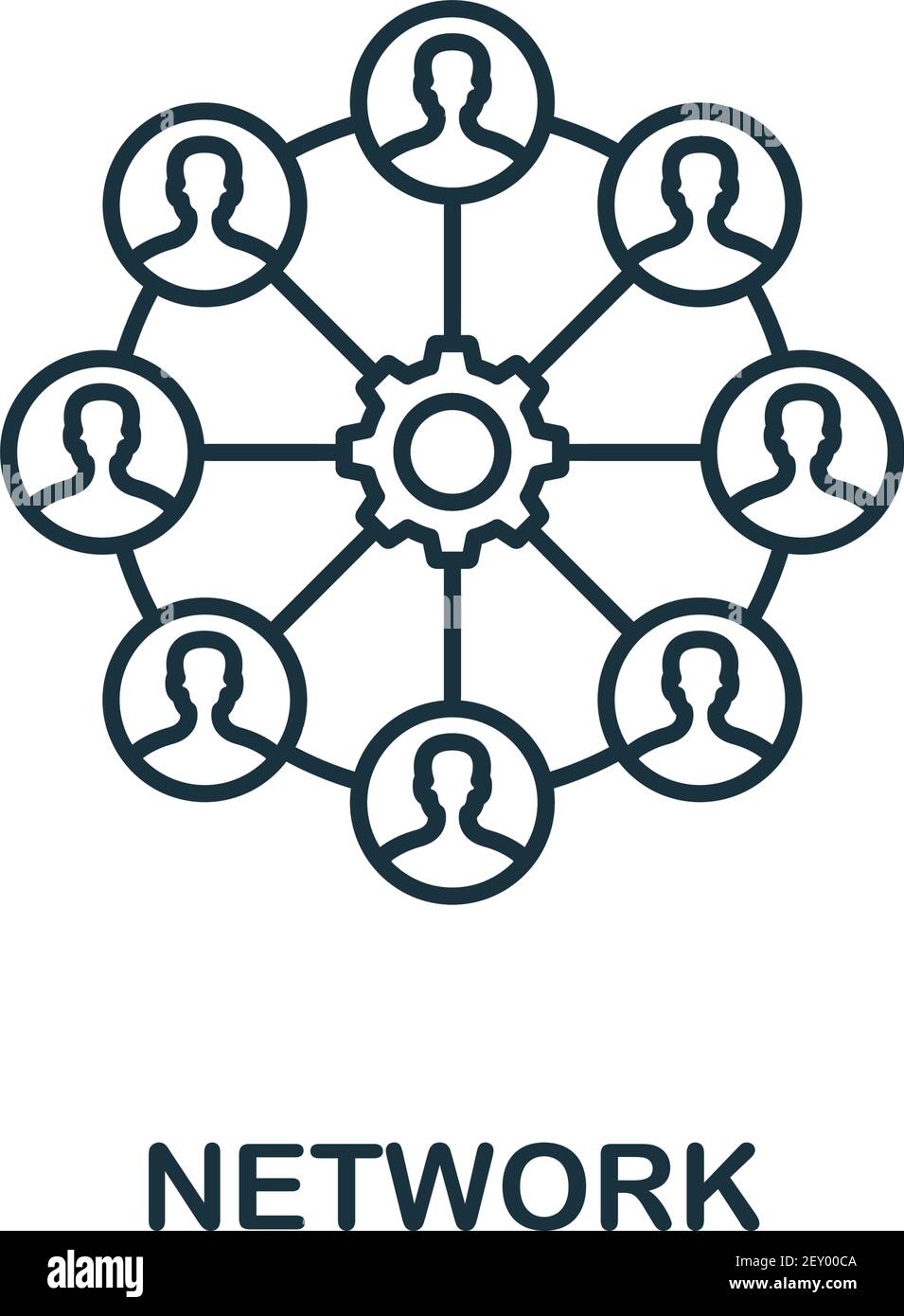 Network vector icon symbol. Creative sign from seo and development ...