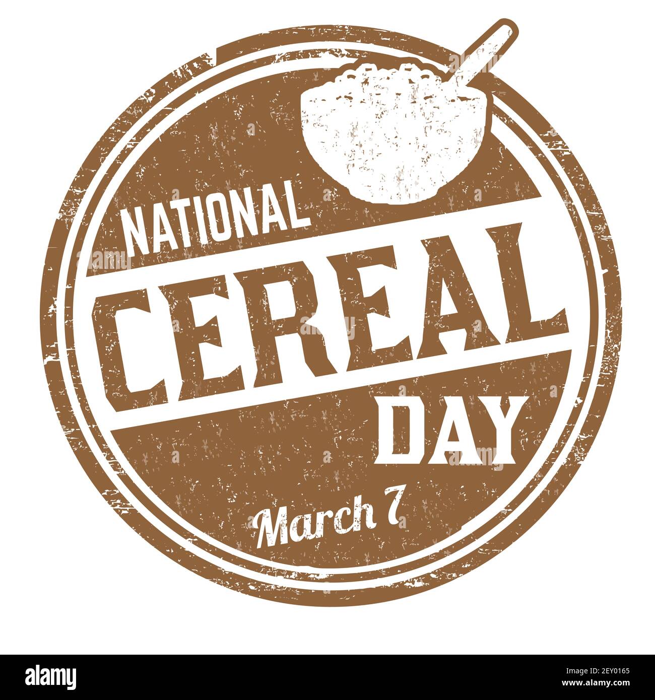 National cereal day grunge rubber stamp on white background, vector ...