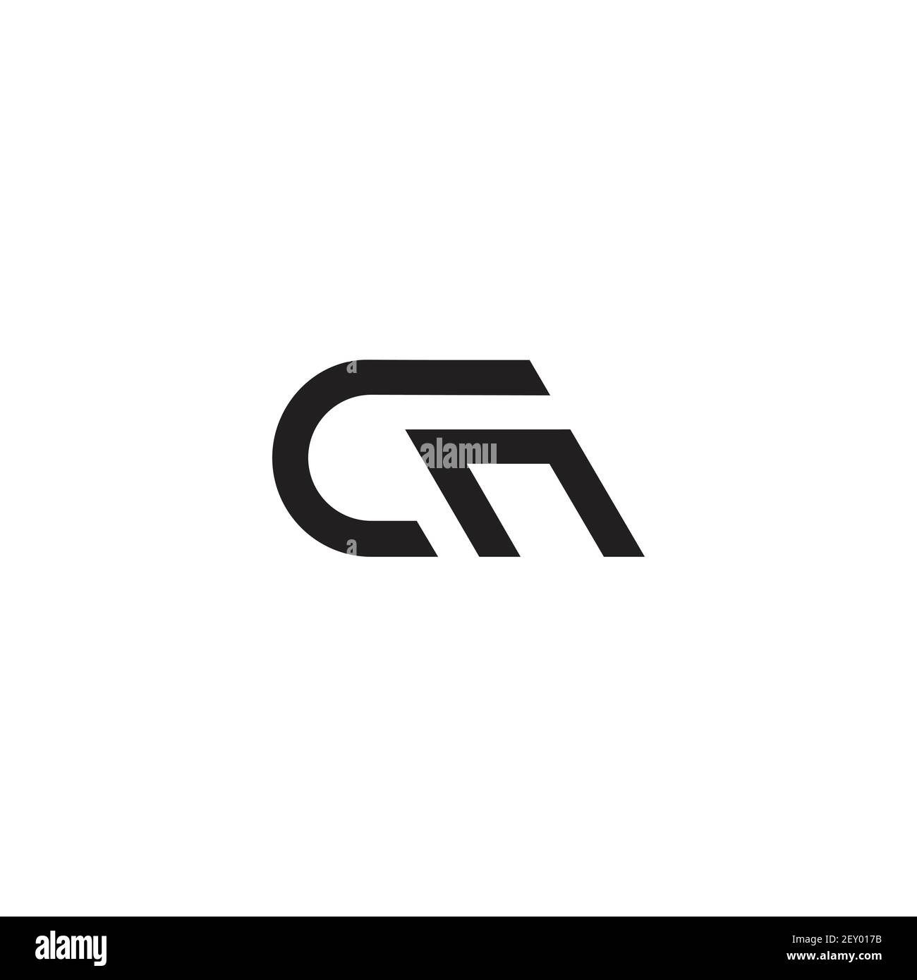 abstract letter cn simple motion geometric logo vector Stock Vector ...