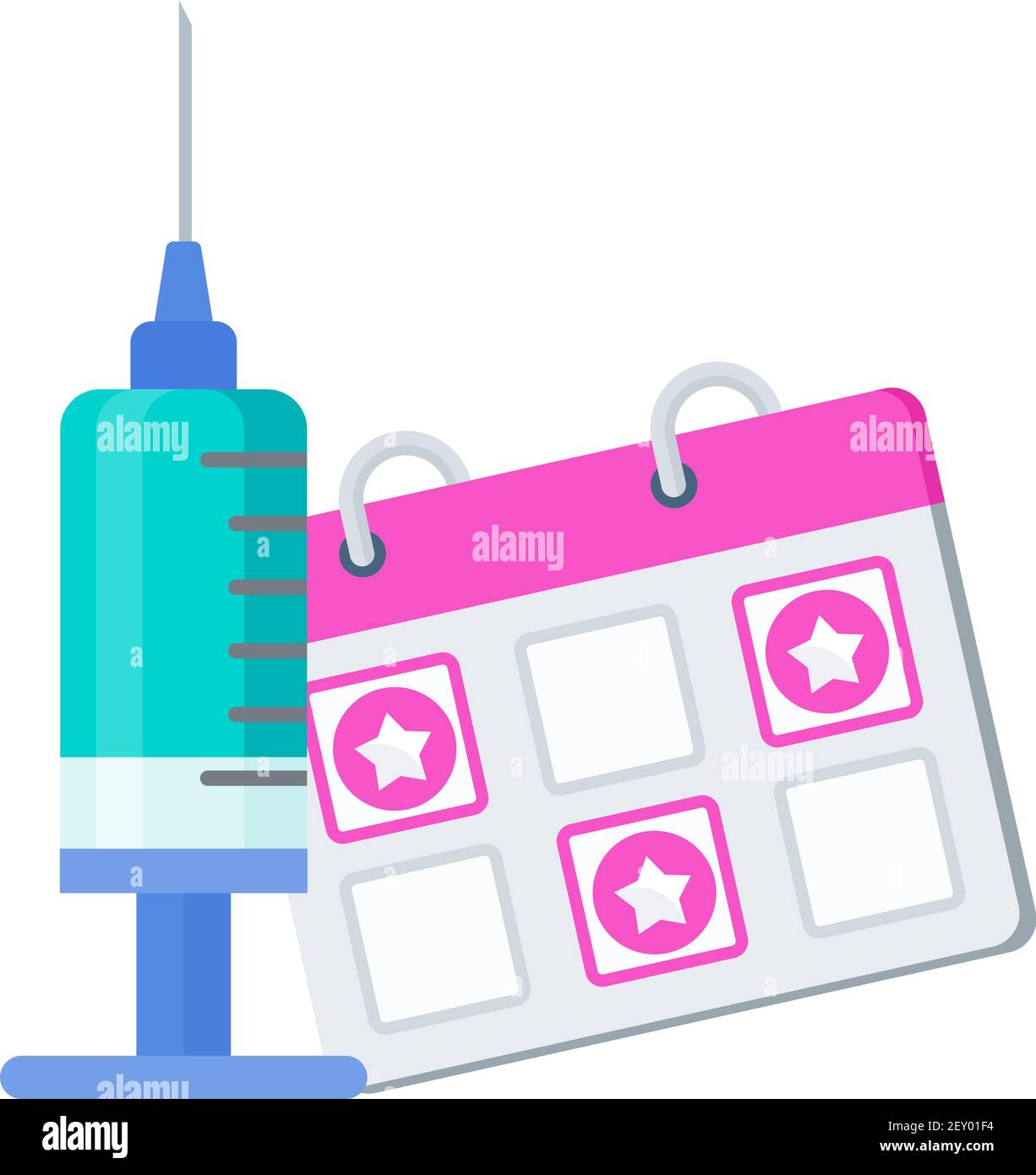 Vaccination plan icon. Schedule, dose of vaccine Stock Vector Image ...