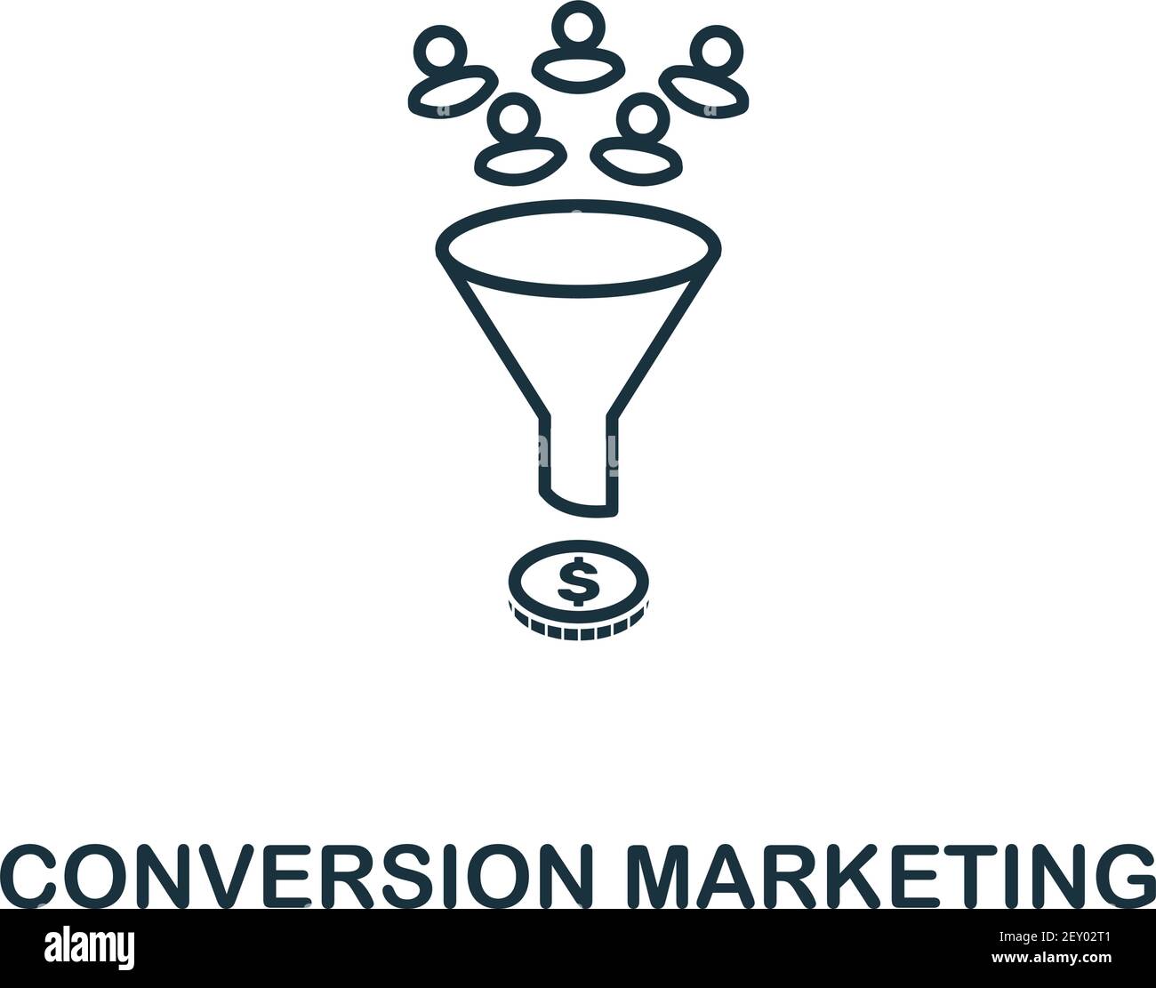 Conversion Marketing vector icon symbol. Creative sign from seo and ...