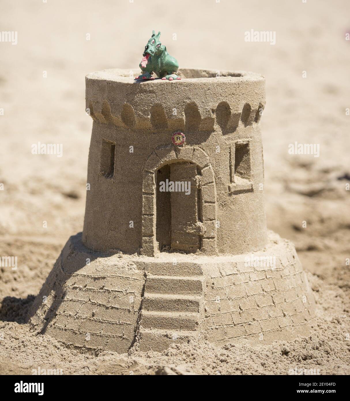 Ted Sieber and his son Gus Sieber built this sand castle while demonstrating sand castle ...