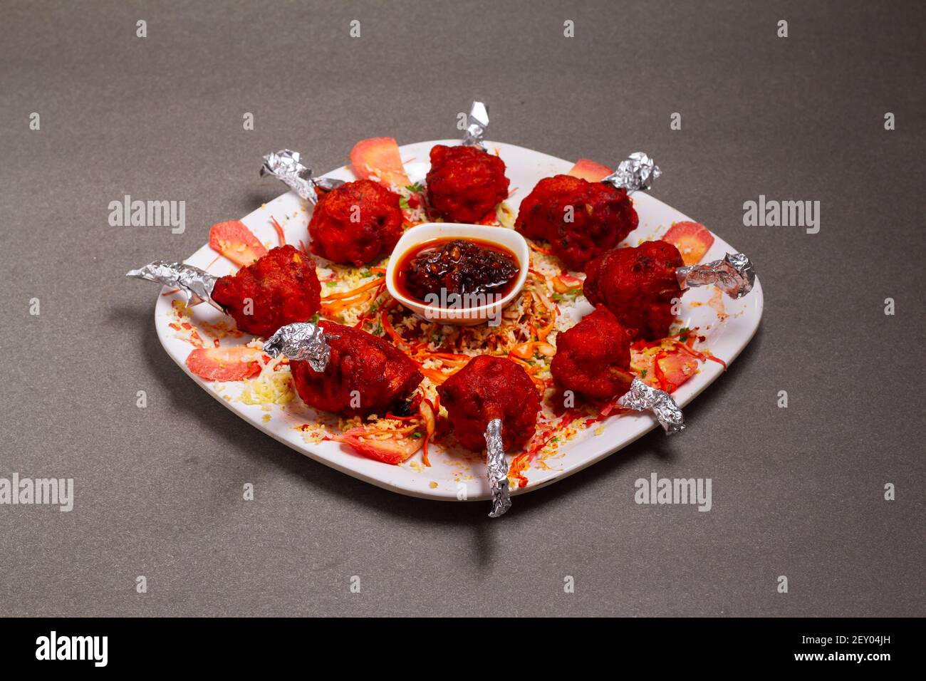 Chicken Lollipop Grilled Tandoor Tandoori Non Veg with Schezwan Dip ...